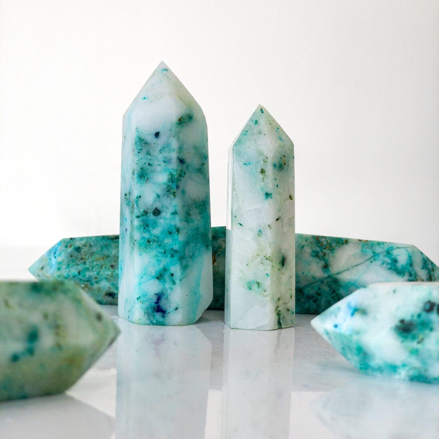 Phoenix Stone Tower | Chrysocolla Tower - Miami Mining Co - Gem Mining ...