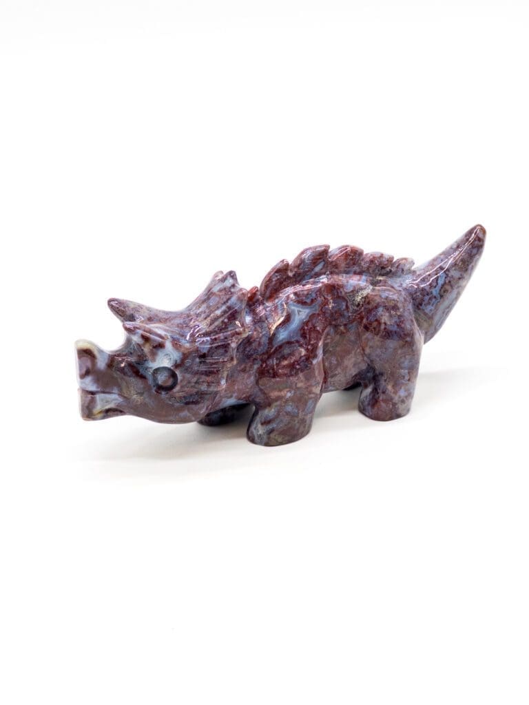 Handcrafted Ocean Jasper Triceratops Carving - Miami Mining Co - Gem ...