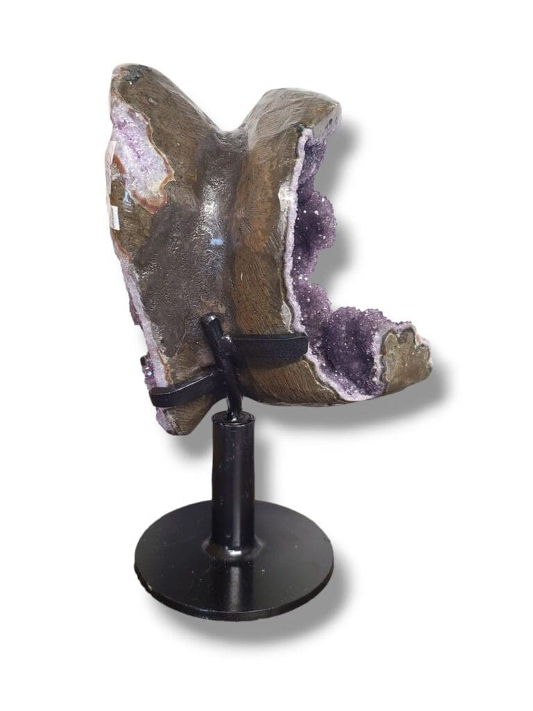 Amethyst Cluster - Dual Geodes on Spinning Metal Stand - Miami Mining ...